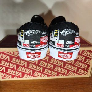 Vans | Shoes | Nwt Vans Classic Slipon Label Mix Black True White Men 6 ...